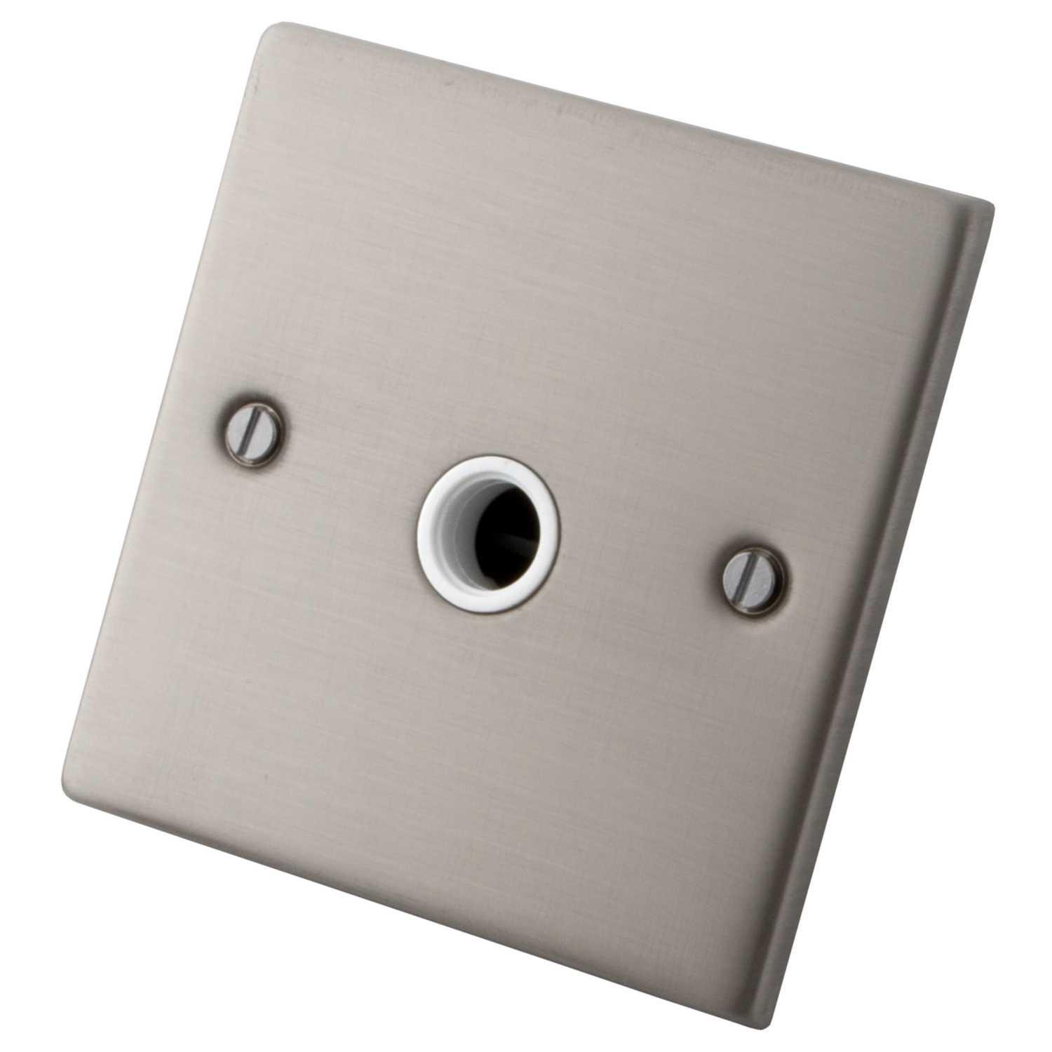 M2 Decorative 20A Flex Outlet White Insert Brushed Stainless Steel ...