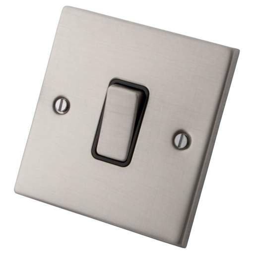 M2 Decorative 10A 1 Gang Intermediate Switch Black Insert Brushed ...