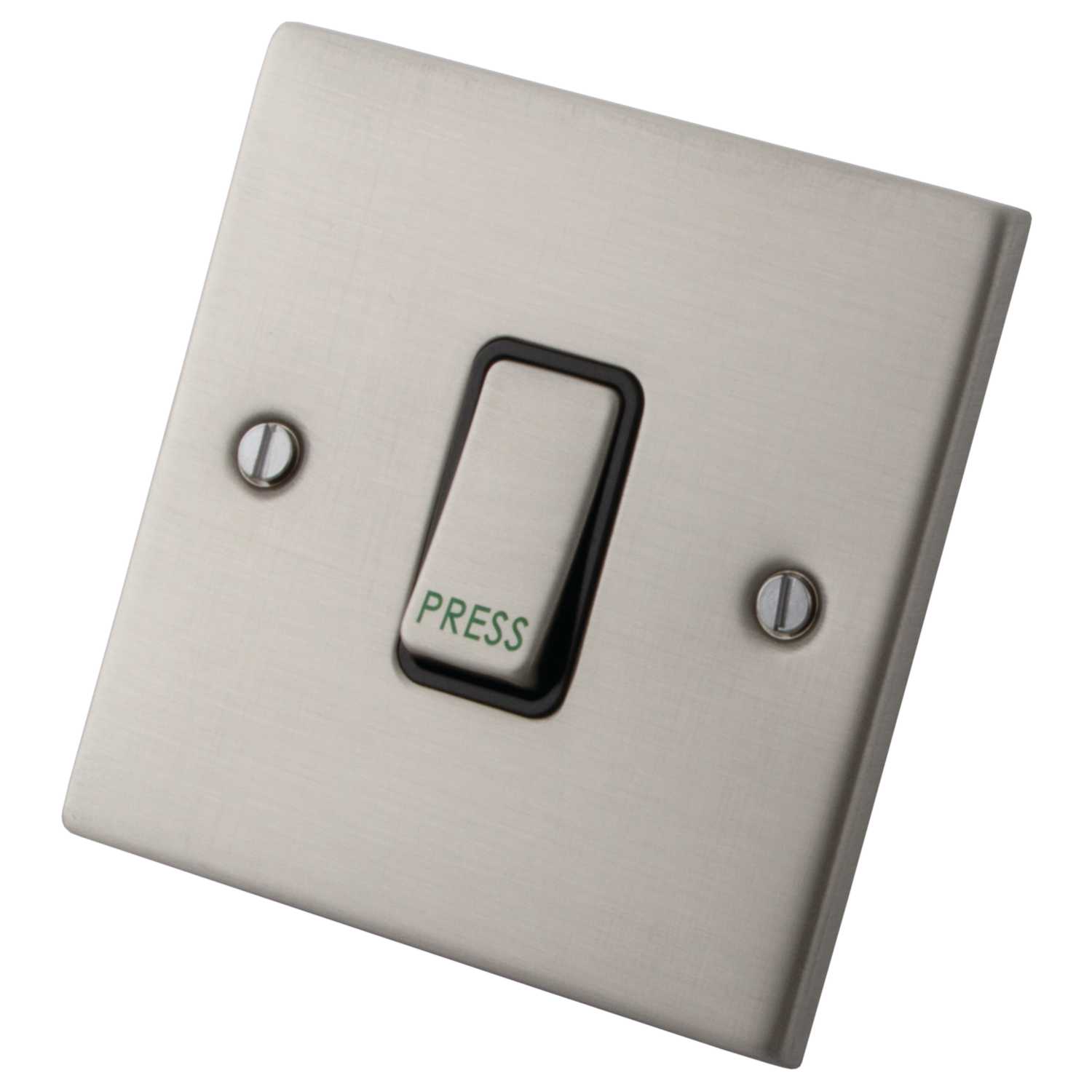 M2 Decorative 10A 1 Gang 2 Way Retractive Switch Black Insert Brushed ...