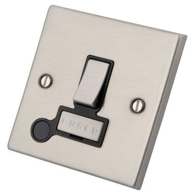 M2 Decorative 13A Switched Fused Spur with Flex Outlet Black Insert ...
