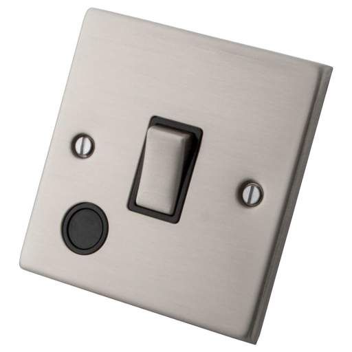 M2 Decorative 20A DP Switch with Flex Outlet Black Insert Brushed ...