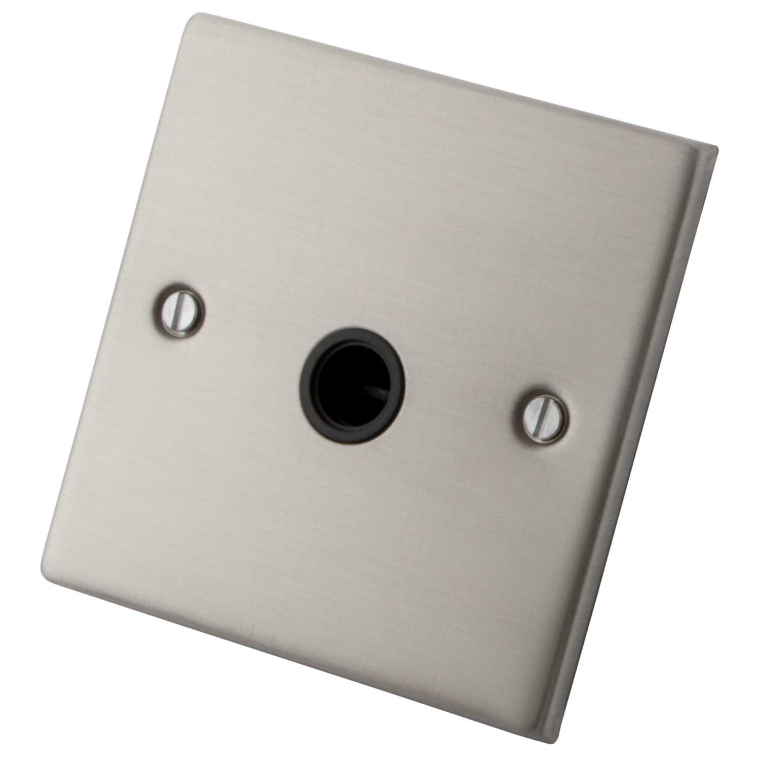 M2 Decorative 20A Flex Outlet Black Insert Brushed Stainless Steel ...