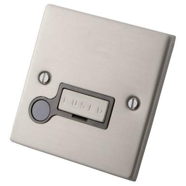 M2 Decorative 13A Unswitched Fused Spur with Flex Outlet Grey Insert ...