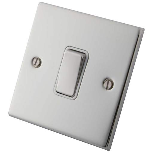 M2 Decorative 10A 1 Gang 2 Way Light Switch Metal / White Insert ...