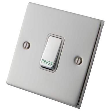 M2 Decorative 10A 1 Gang 2 Way Retractive Switch White Insert Polished ...