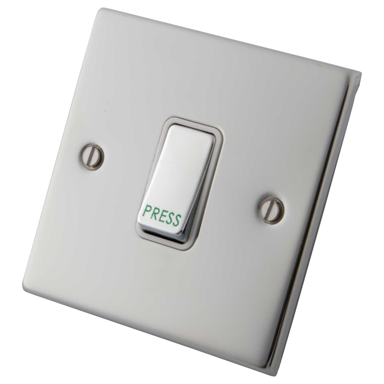 M2 Decorative 10A 1 Gang 2 Way Retractive Switch White Insert Polished ...