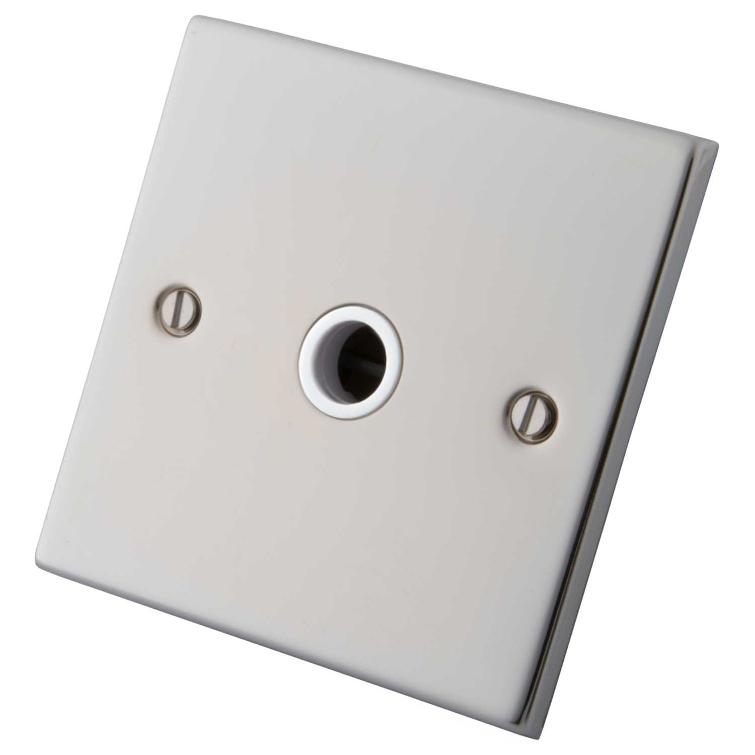 M2 Decorative 20A Flex Outlet White Insert Polished Stainless Steel ...