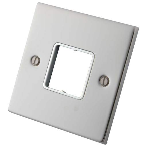 M2 Decorative 1 Gang 2 Module Front Plate White Insert Polished ...