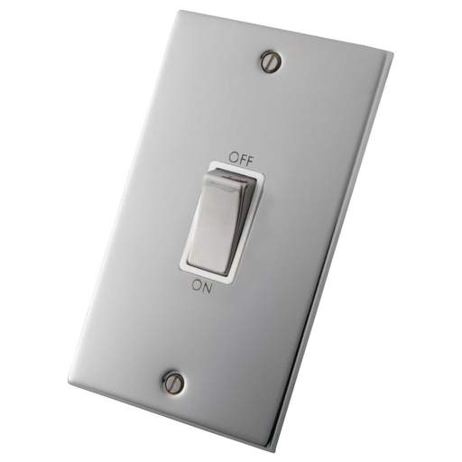 M2 Decorative 45A DP 2 Gang Vertical Switch Metal / White Insert ...