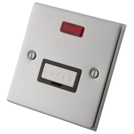 M2 Decorative 13A Unswitched Fused Spur Neon Black Insert Polished ...