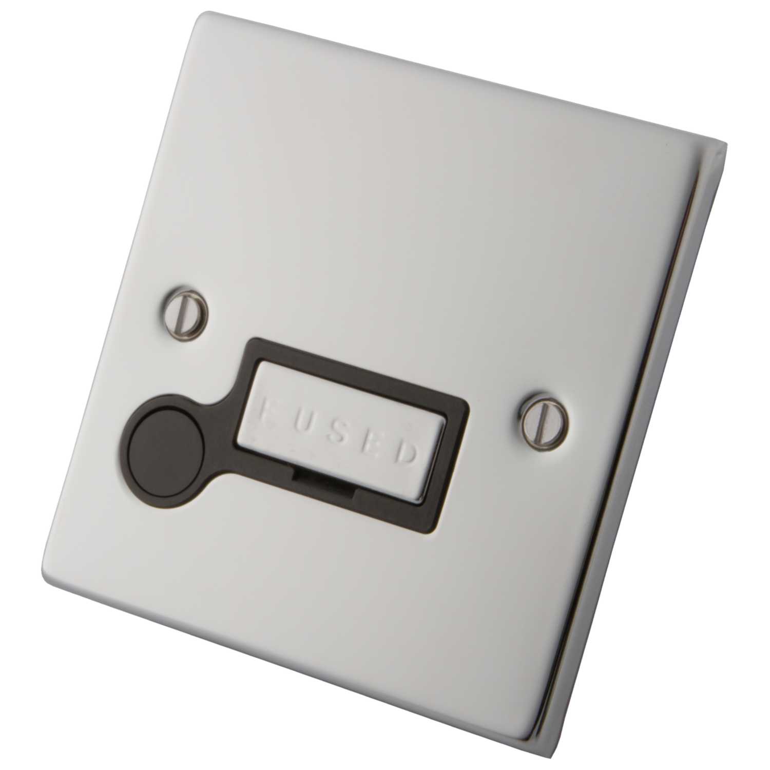 M2 Decorative 13A Unswitched Fused Spur With Flex Outlet Black Insert ...