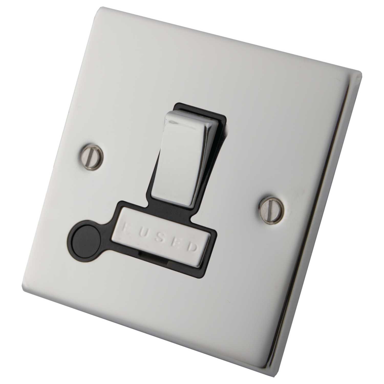 M2 Decorative 13A Switched Fused Spur With Flex Outlet Black Insert ...