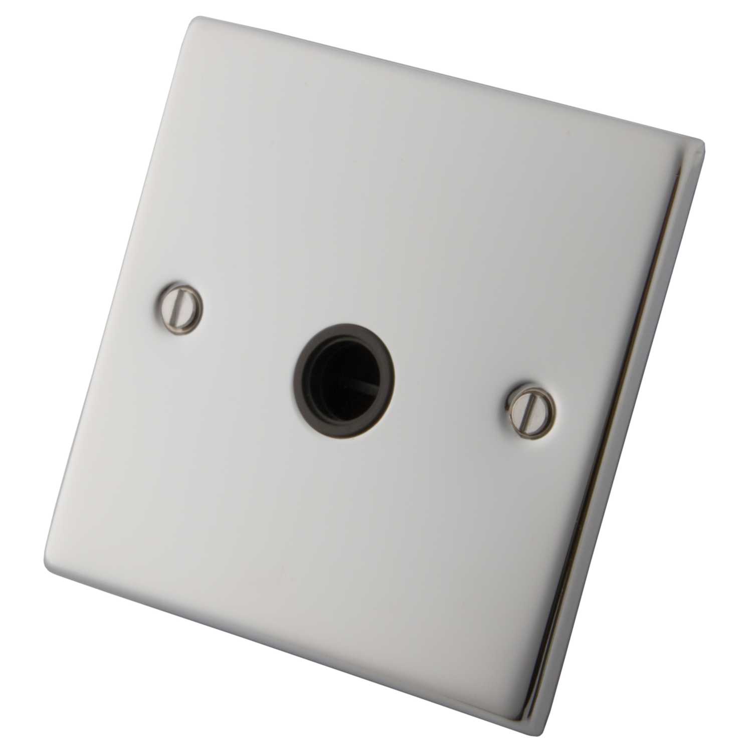 M2 Decorative 20A Flex Outlet Black Insert Polished Stainless Steel ...