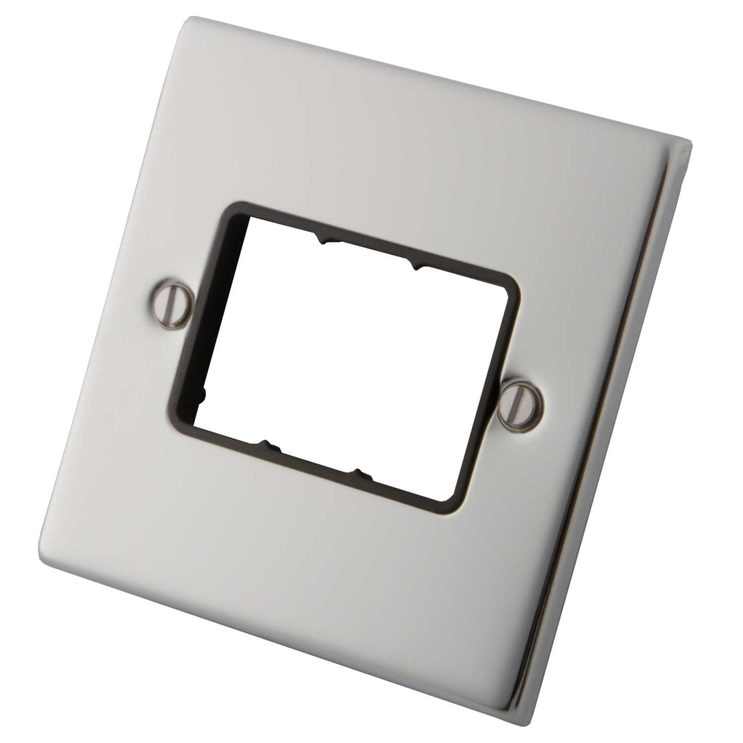 M2 Decorative 1 Gang 3 Module Face Plate Black Insert Polished ...