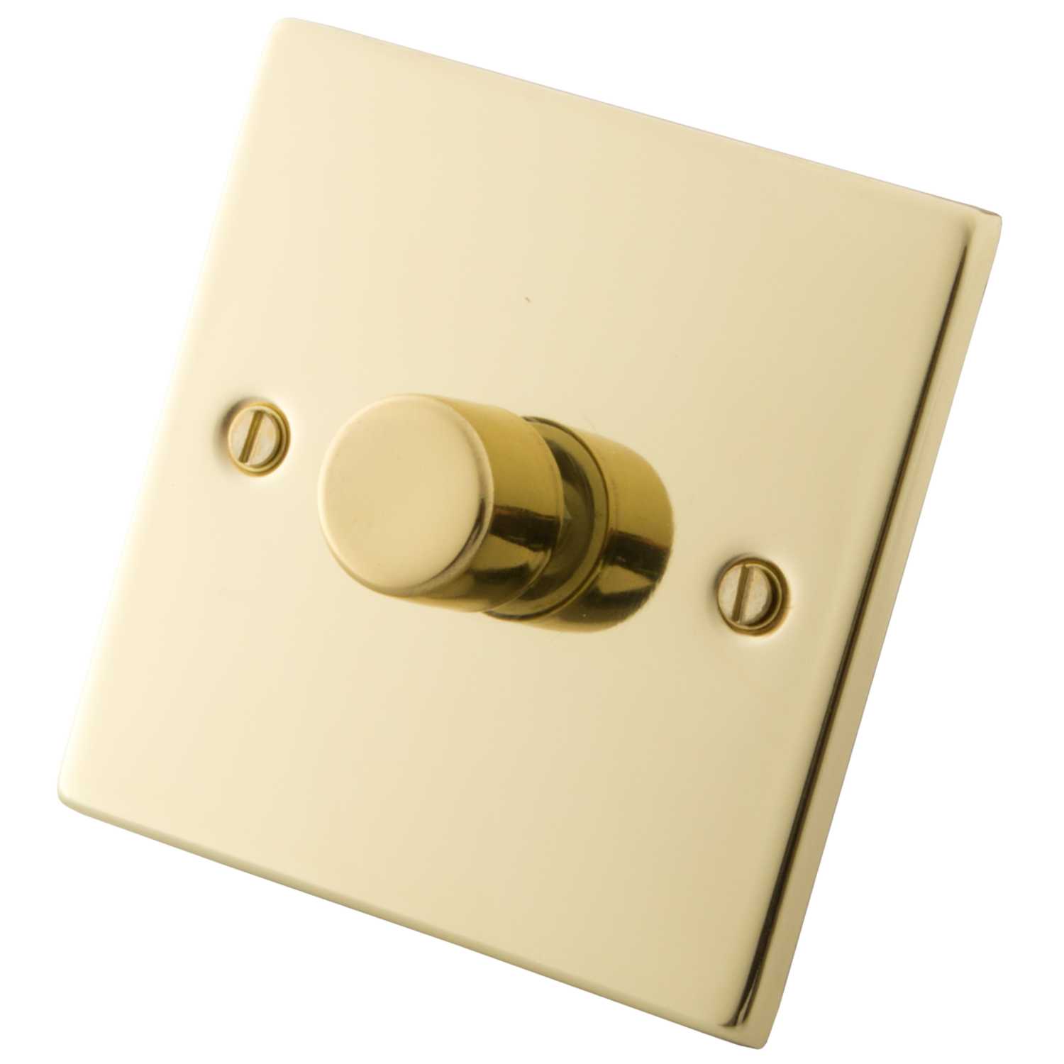 M2 Decorative 1 Gang 2 Way 400W Dimmer Polished Brass (6050-021) | CEF