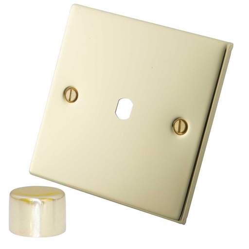 M2 Decorative 1 Gang Unfurnished Dimmer Plate Polished Brass (6050-221 ...