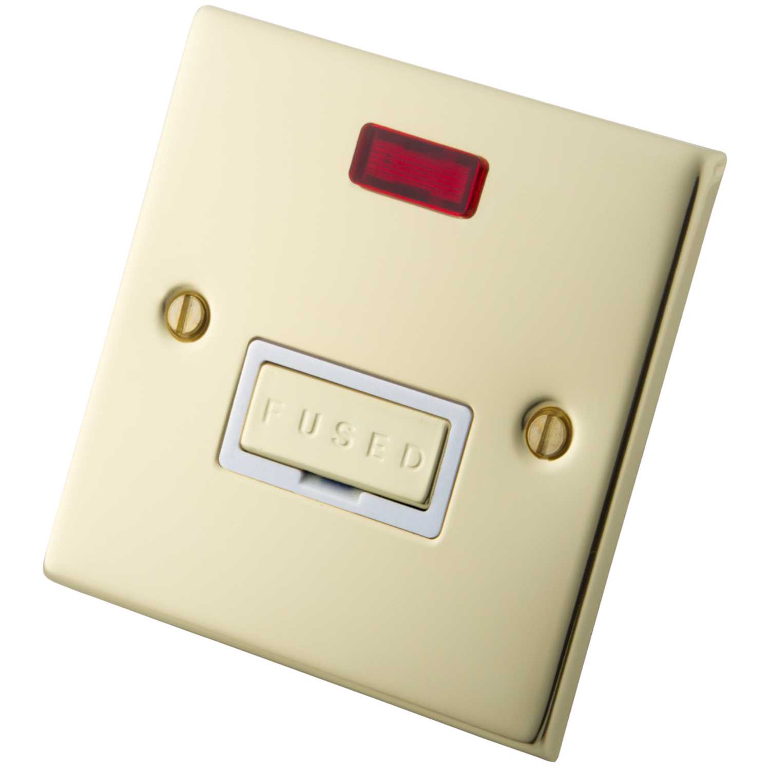 M2 Decorative 13A Unswitched Fused Spur With Neon Indicator White ...