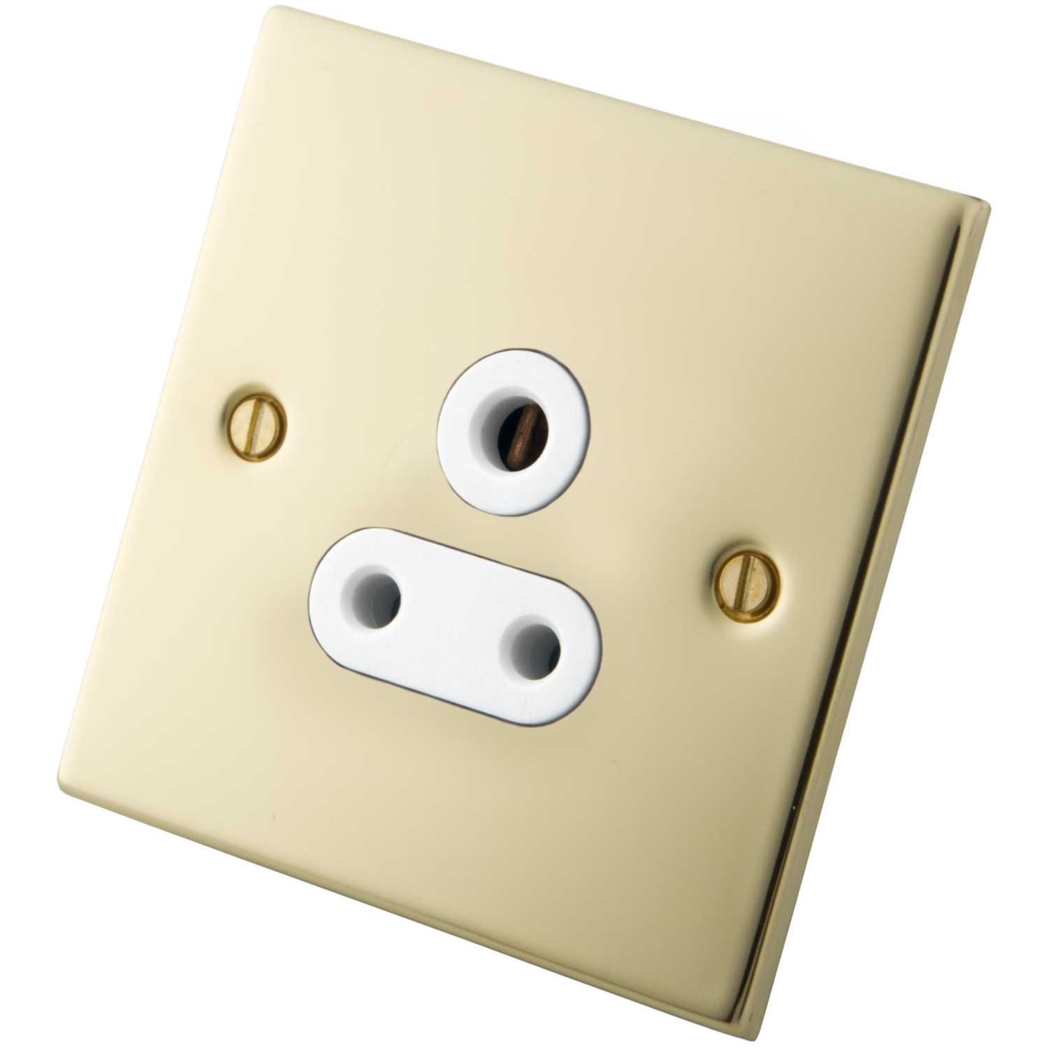 M2 Decorative 5A 1 Gang Unswitched Single Socket White Insert Polished ...