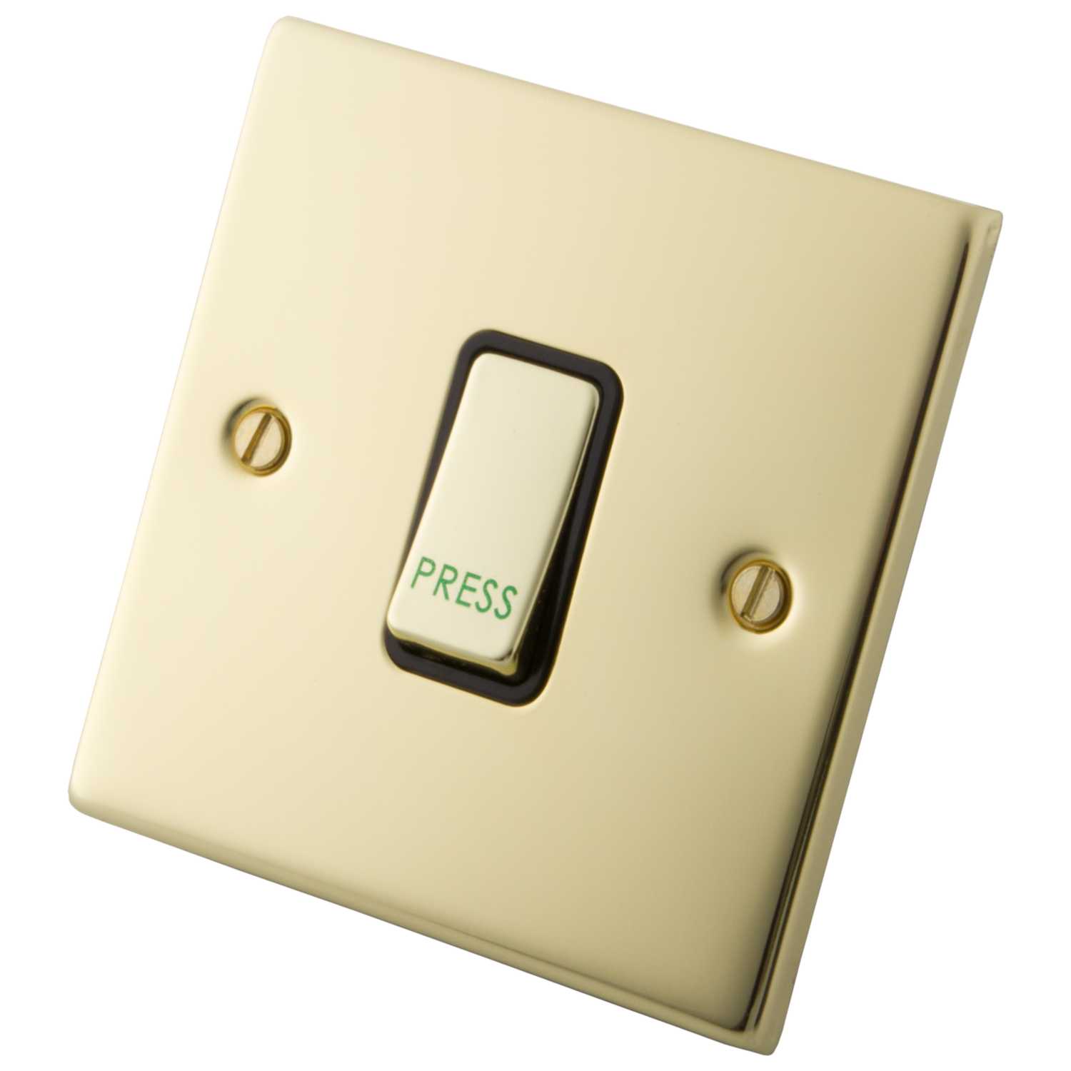 M2 Decorative 10A 1 Gang 2 Way Retractive Switch Black Insert Polished ...