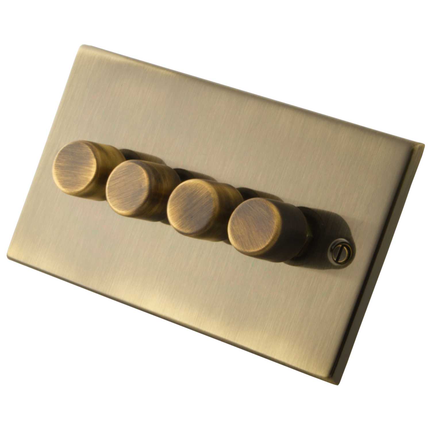 M2 Decorative 4 Gang 2 Way Special Application Dimmer Antique Brass ...