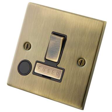 M2 Decorative 13A Switched Fused Spur With Flex Outlet Black Insert ...