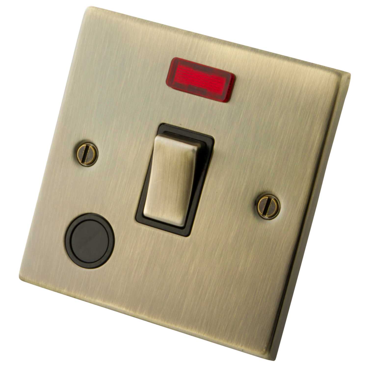 M2 Decorative 20A DP Switch With Neon Indicator and Flex Outlet Black ...