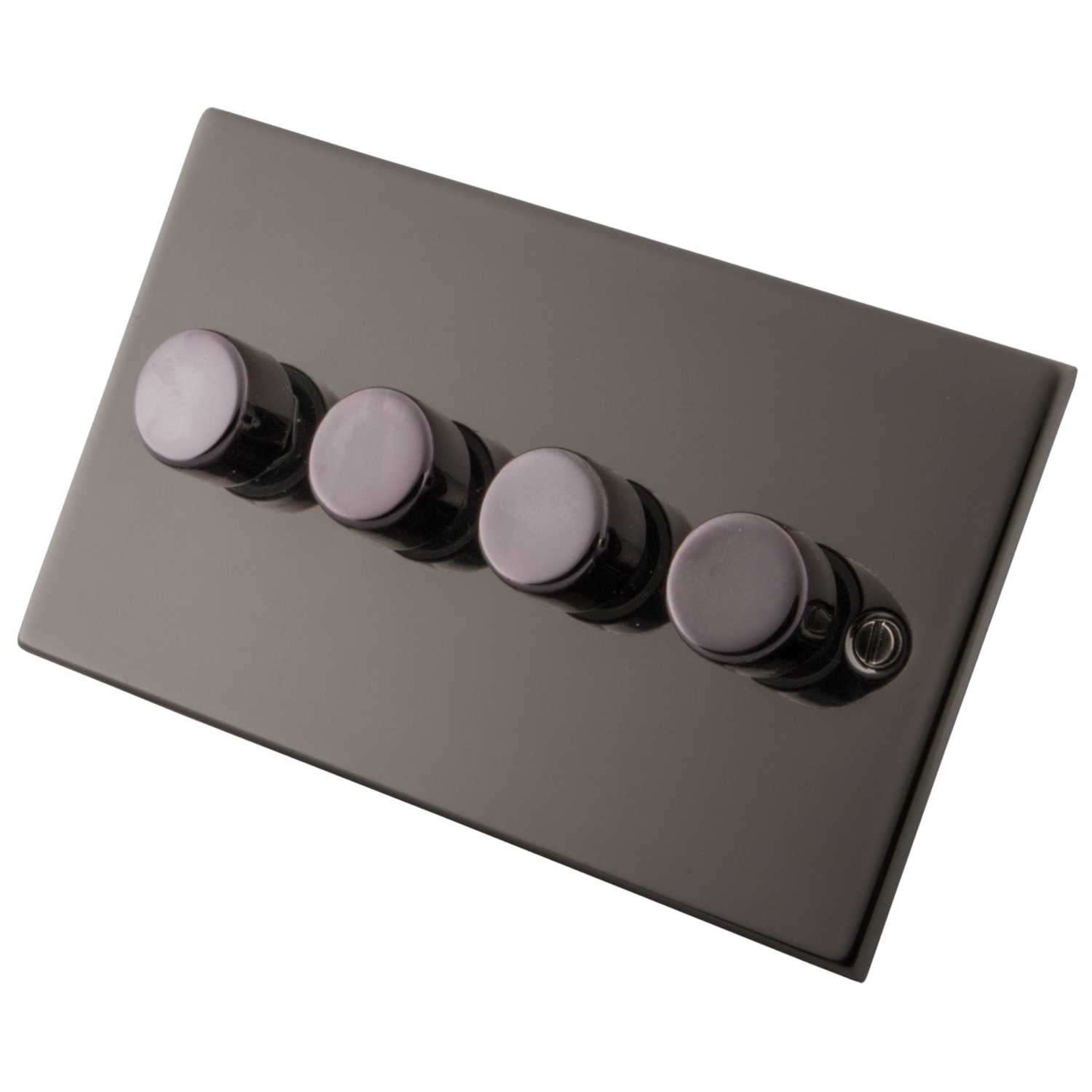 M2 Decorative 400W 4 Gang Intelligent Dimmer Black Nickel (6070-028) | CEF