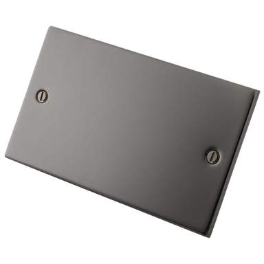 M2 Decorative 2 Gang Blank Plate Black Nickel (6070-031) | CEF