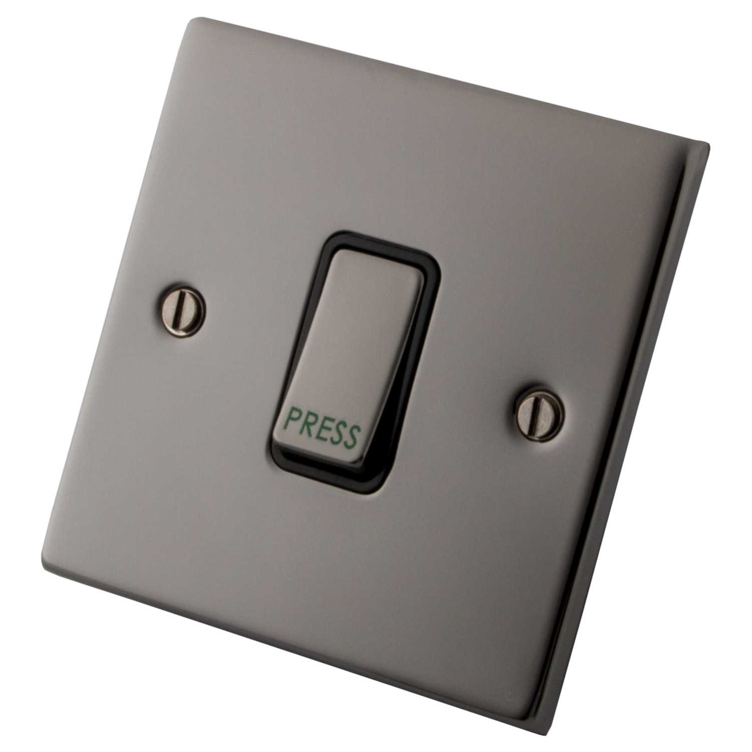 M2 Decorative 10A 1 Gang 2 Way Retractive Switch Black Insert Black ...