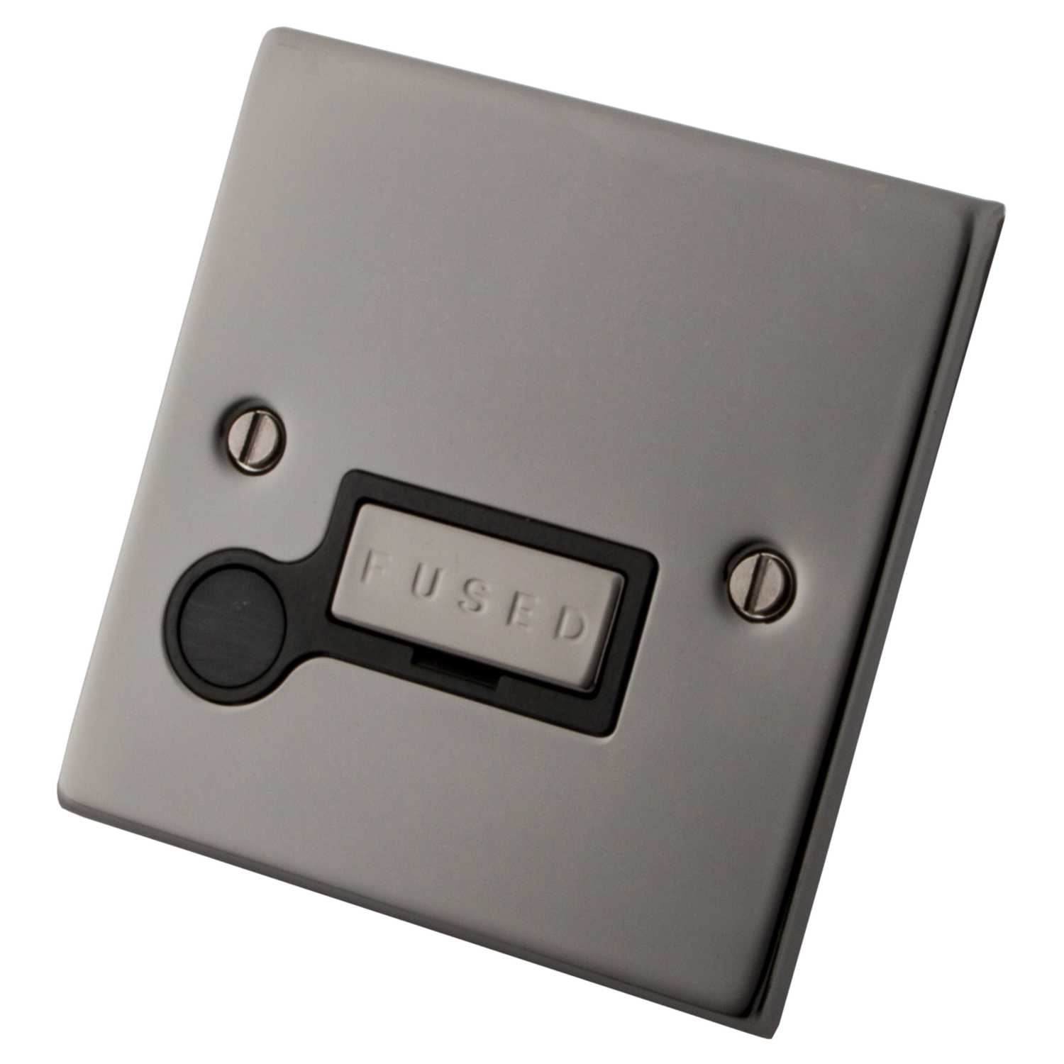 M2 Decorative 13A Unswitched Fused Spur With Flex Outlet Black Insert ...