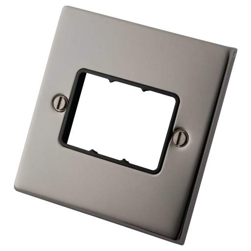 M2 Decorative 1 Gang 3 Module Front Plate Black Insert Black Nickel ...