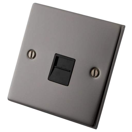 M2 Decorative 1 Gang Master Telephone Socket Black Insert Black Nickel ...