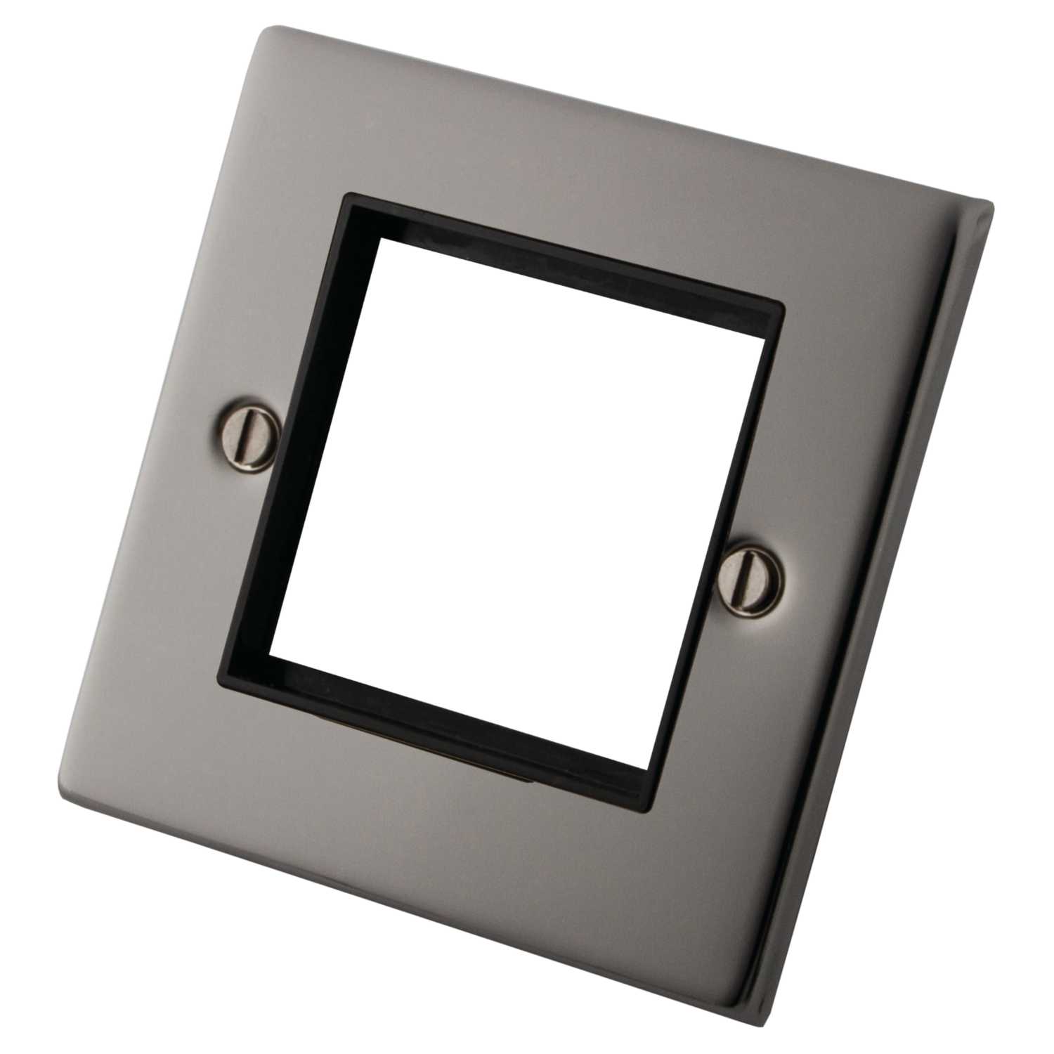 M2 Decorative 1 Gang 2 Euro Module Front Plate Black Nickel Black ...