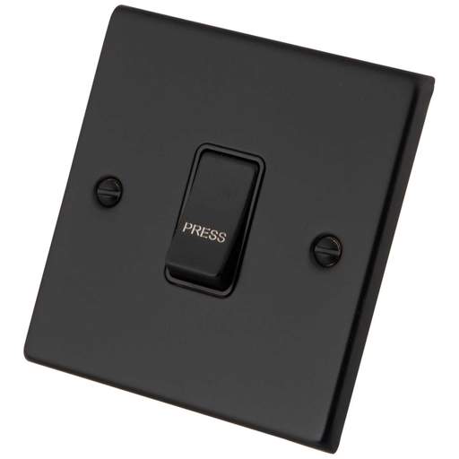 M2 Decorative 10A 1 Gang 2 Way Retractive Switch Black Insert Painted ...