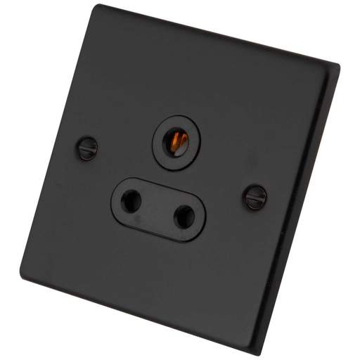 M2 Decorative 5A 1 Gang Unswitched Socket Black Insert Painted Matt ...