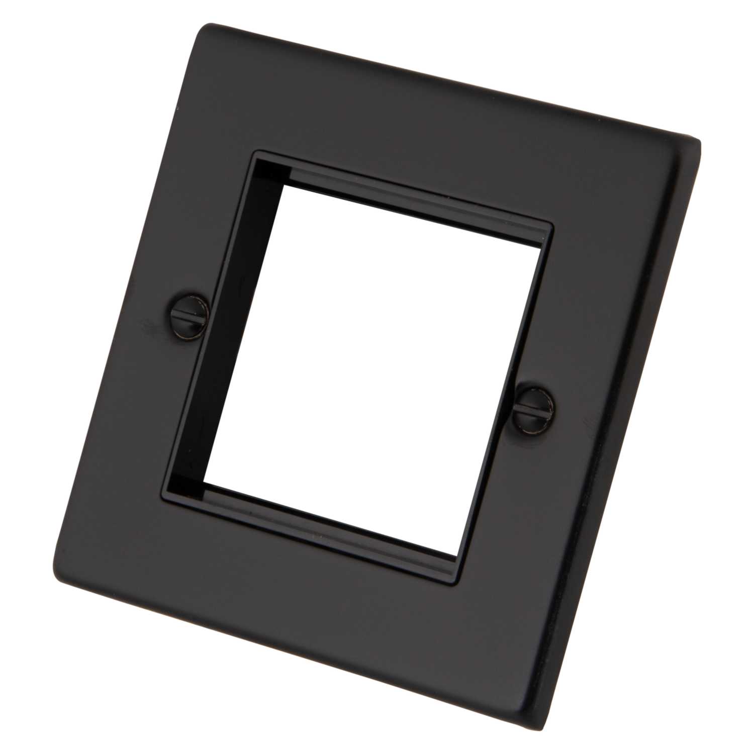 M2 Decorative 1 Gang 2 Euro Module Front Plate Black Insert Painted ...