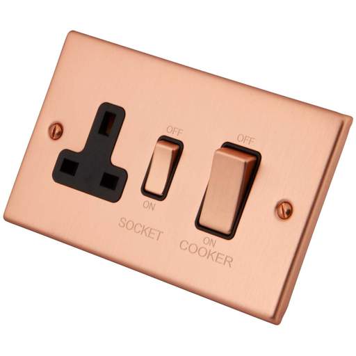 M2 Decorative 45A Cooker Control Unit Black Insert Copper (6102-204) | CEF