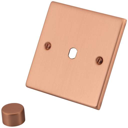 M2 Decorative 1 Gang Unfurnished Dimmer Plate Copper (6102-221) | CEF