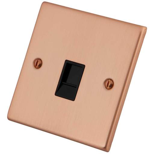 M2 Decorative 1 Gang RJ11 Telephone Outlet Black Insert Copper (6102 ...