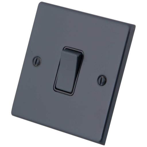 M2 Decorative 10A 1 Gang 2 Way Light Switch Black Insert Granite Blue ...