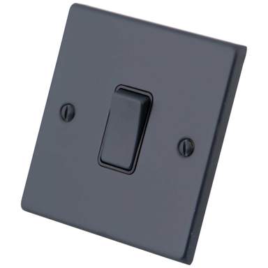 M2 Decorative 10A 1 Gang Intermediate Switch Black Insert Granite Blue ...