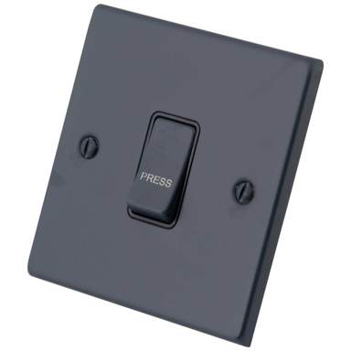 M2 Decorative 10A 1 Gang 2 Way Retractive Switch Black Insert Granite ...