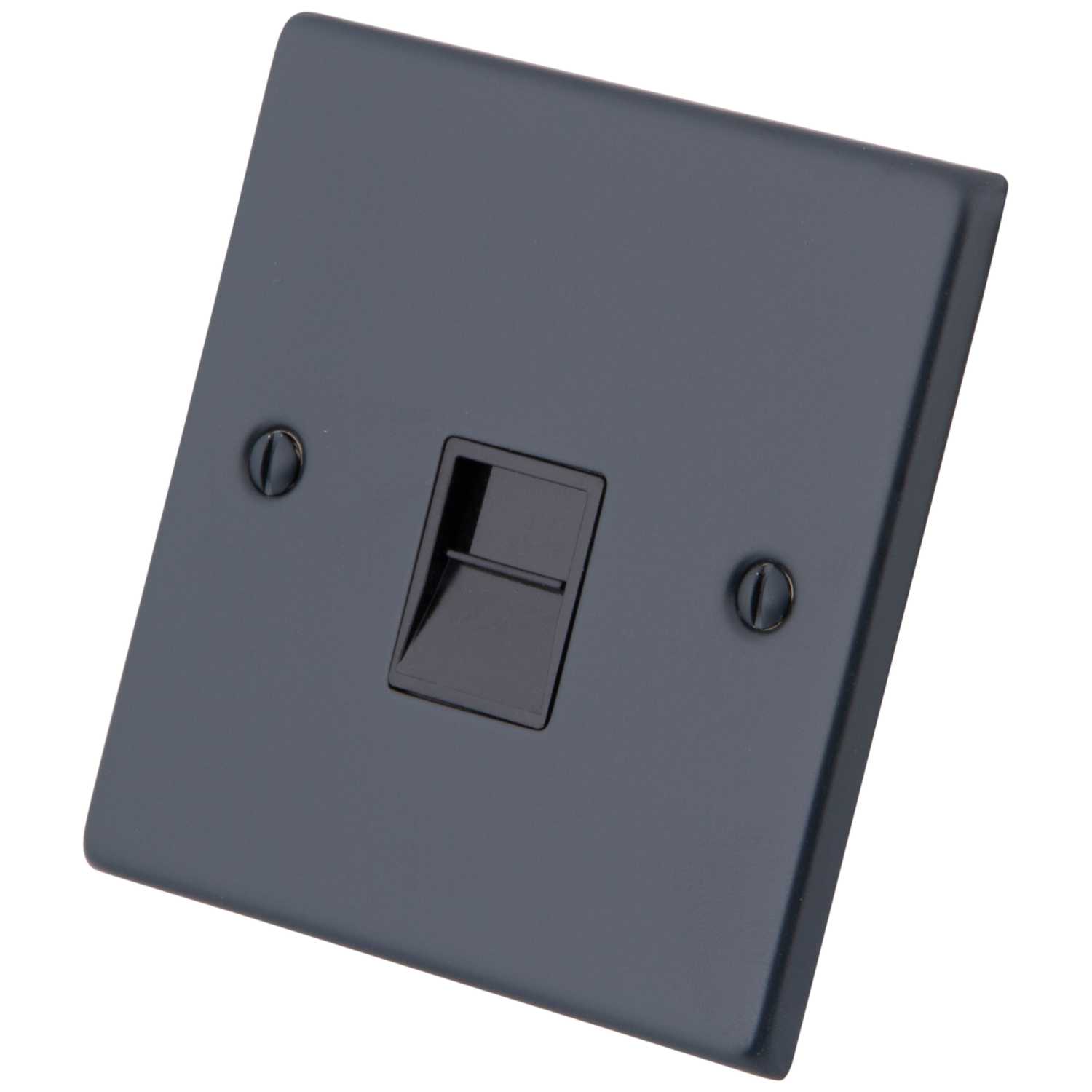 M2 Decorative 1 Gang CAT5E Data Outlet Black Insert Granite Blue (6103 ...