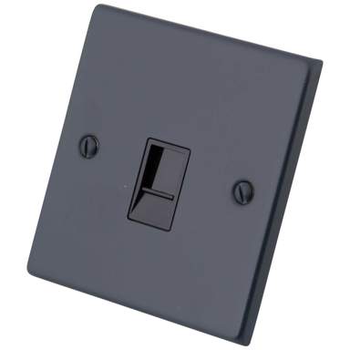 M2 Decorative 1 Gang RJ11 Telephone Outlet Black Insert Granite Blue ...