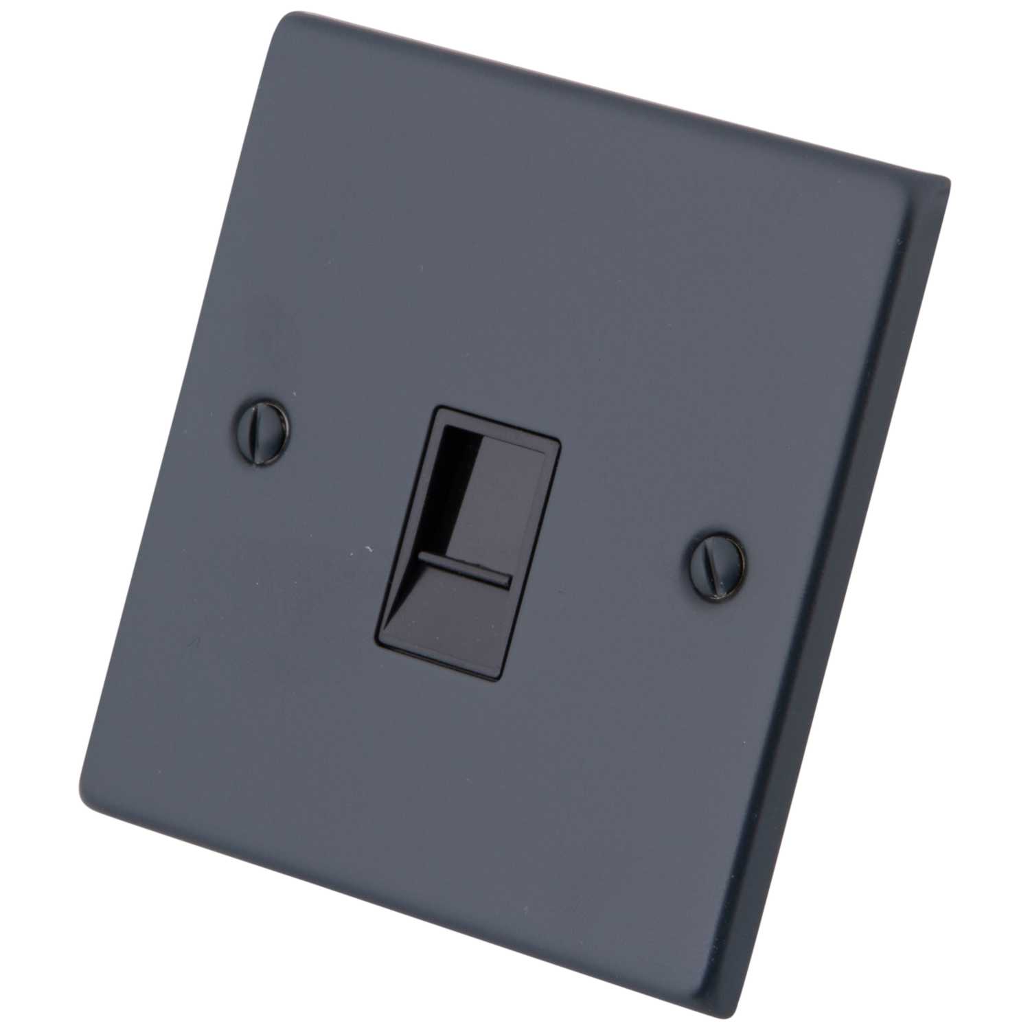 M2 Decorative 1 Gang RJ11 Telephone Outlet Black Insert Granite Blue ...