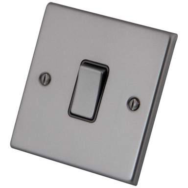 M2 Decorative 10A 1 Gang Intermediate Switch Black Insert Gunmetal ...