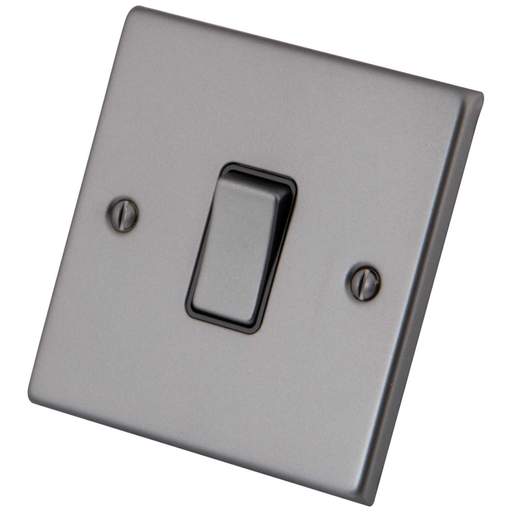 M2 Decorative 10A 1 Gang Intermediate Switch Black Insert Gunmetal ...