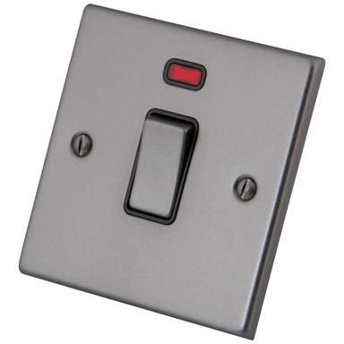 M2 Decorative 20A DP Switch with Neon Black Insert Gunmetal (6104-051 ...