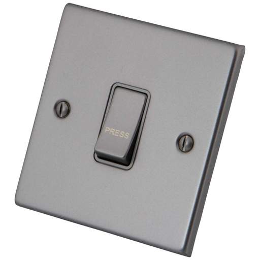M2 Decorative 10A 1 Gang 2 Way Retractive Switch Grey Insert Gunmetal ...