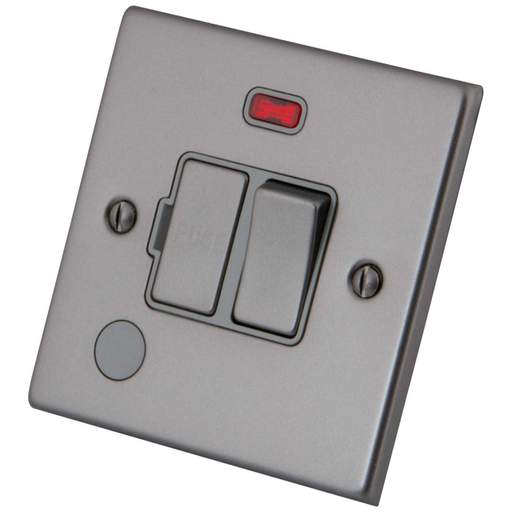 M2 Decorative 13A Switched Fused Spur with Neon F/Outlet Grey Insert ...